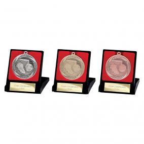 55mm Typhoon Football Medal in Case Silver MB25673S