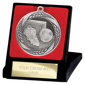 55mm Typhoon Football Medal in Case Silver MB25673S